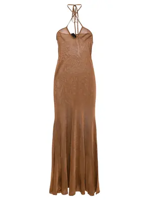 TOM FORD Halterneck Maxi Dress - Brown