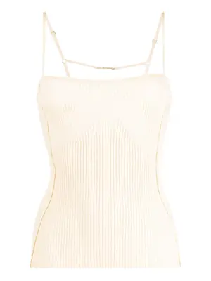 Jacquemus Le Haut Sierra Ribbed Tank Top - Neutrals
