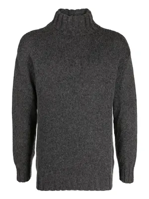 FORME D'EXPRESSION High-neck Ribbed Jumper - Grey