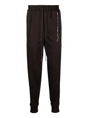 MASTERMIND WORLD Logo-jacquard Tapered Track Pants - Brown