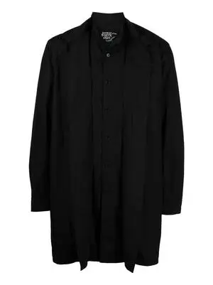 Yohji Yamamoto Long-sleeve Layered Shirt - Black