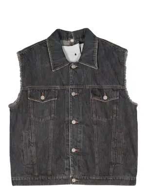 MAGLIANO Raw-cut Denim Vest - Grey