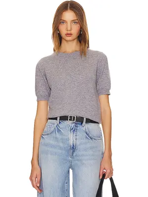 Rue Sophie Adele Short Sleeve Sweater - Heater Grey