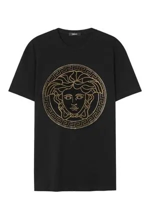 Versace Medusa Head Cotton T-shirt - Black
