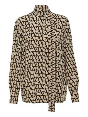 Valentino Garavani Toile Iconographe Silk Crêpe De Chine Blouse - Multicoloured