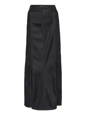 AYA MUSE Alis Denim Maxi Skirt - Blue