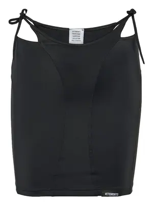 Vetements Deconstructed Jersey Miniskirt - Black