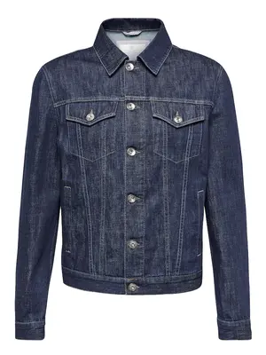 Brunello Cucinelli Denim Trucker Jacket - Blue