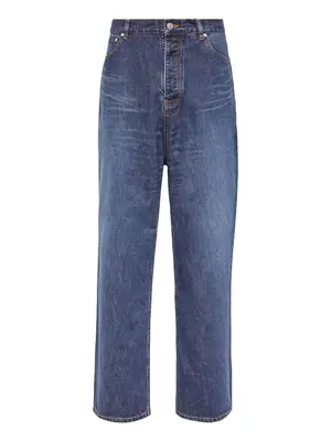 Balenciaga Mid-rise Wide-leg Jeans - Blue