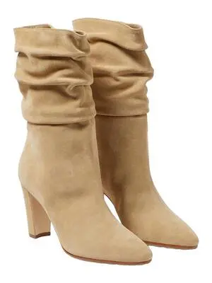 Manolo Blahnik Manolo Blahnik Calasso Suede Ankle Boots Brown