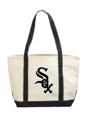 LOGO BRANDS Chicago White Sox Canvas Tote Bag - Black