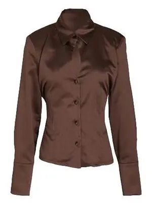 8 BY YOOX Cut-out Fitted Blouse Shirt - Brown