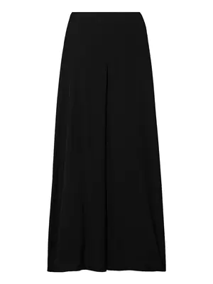 FFORME Lotta Pleated Silk Crepe De Chine Maxi Skirt - Black