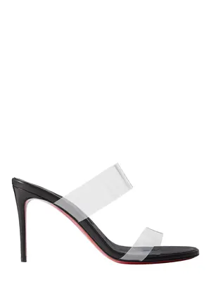 CHRISTIAN LOUBOUTIN Just Loubi 85 Pvc Mules - Black
