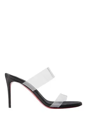 CHRISTIAN LOUBOUTIN Christian Louboutin Just Loubi 85 PVC Mules Black