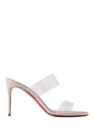 CHRISTIAN LOUBOUTIN Christian Louboutin Just Loubi 85 PVC Mules Neutrals