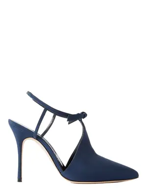 Manolo Blahnik Horna 105 Embellished Slingback Pumps - Blue