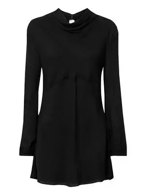 Khaite Vray Cutout Silk-georgette Top - Black
