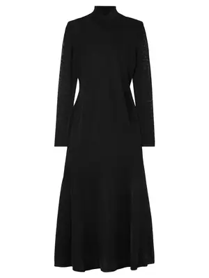 TOM FORD TOM FORD Jersey Turtleneck Gown Black