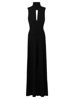 Victoria Beckham Cutout Stretch-knit Gown - Black