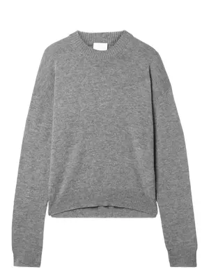 ALLUDE Wool And Cashmere-Blend Sweater Gray