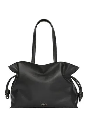 Loewe Flamenco Large Napa Leather Bag - Black