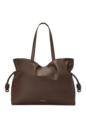 Loewe Flamenco Large Napa Leather Bag - Chocolate