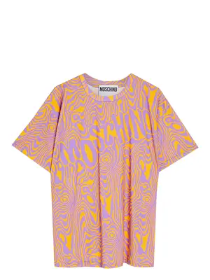 Moschino Printed Cotton-jersey T-shirt - Purple