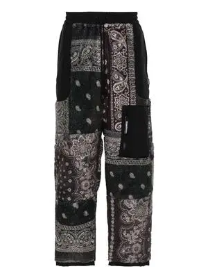 NEIGHBORHOOD Bandana-print Fleece Track Pants - Black