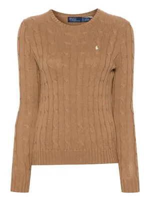 Polo Ralph Lauren Pony Motif Cotton Jumper - Brown