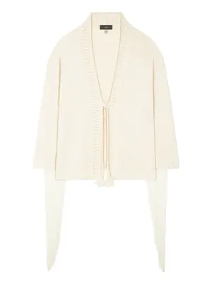 Alanui Fringed Knit Cardigan - Neutrals