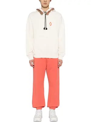 COUNTY OF MILAN Logo-embroidered Cotton Track Pants - Orange