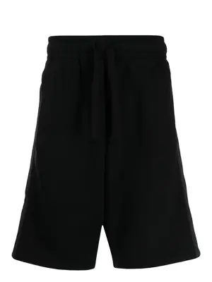 Palm Angels Logo-tape Cotton Track Shorts - Black