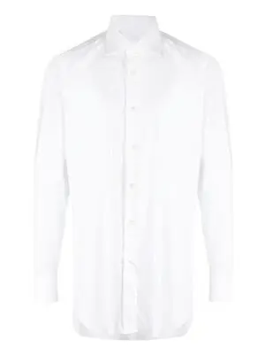 Brioni Long-sleeve Cotton Shirt - White