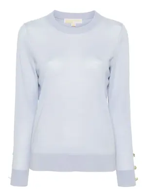 Michael Kors Fine-knit Merino Wool Jumper - Blue