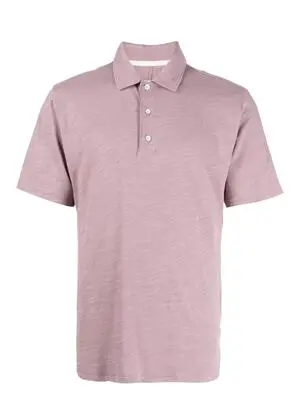 Rag & Bone Classic Flame Cotton Polo Shirt - Purple