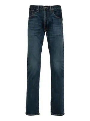 Polo Ralph Lauren Varick Low-rise Tapered Jeans - Blue
