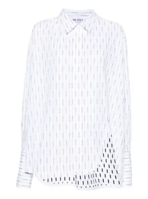 ATTICO The Attico Asymmetric Striped Shirt