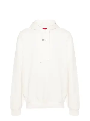 Hugo Logo-print Hoodie - Neutrals