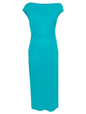 Alberta Ferretti Cowl-neck Midi Dress - Blue