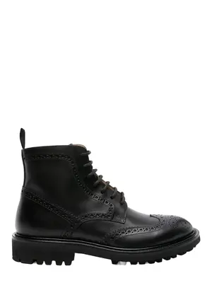 SCAROSSO Thomas Leather Boots - Black