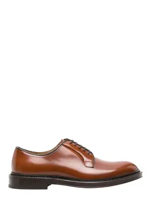 SCAROSSO Harry Leather Derby Shoes - Brown