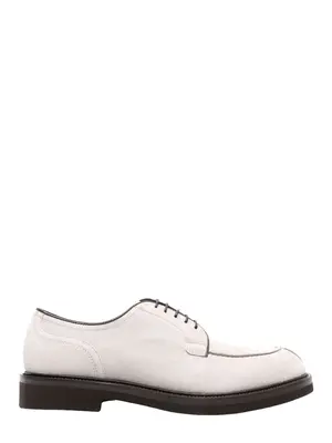 SCAROSSO Mario Suede Derby Shoes - Neutrals