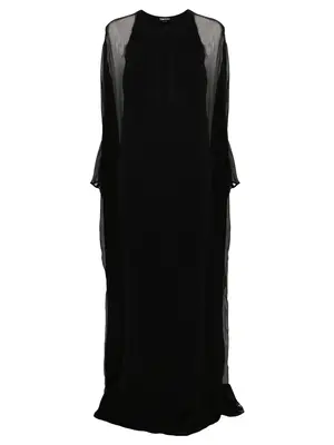 TOM FORD Semi-sheer Panelled Maxi Dress - Black