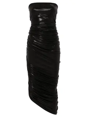 NORMA KAMALI Norma Kamali Diana Shirred Midi Dress