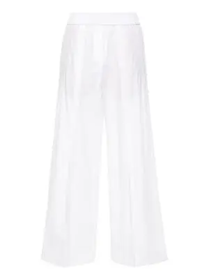 Brunello Cucinelli Elastic-waist Wide-leg Trousers - White