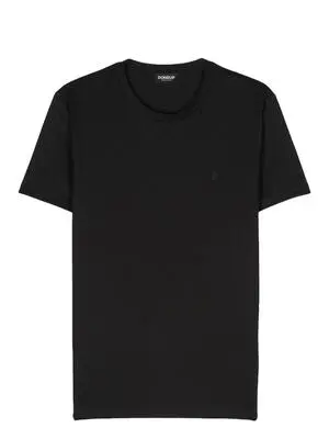 DONDUP Logo-rubberised Cotton T-shirt - Black