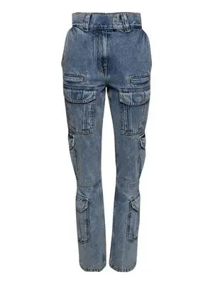 Givenchy Cargo Bootcut Jeans - Light Blue