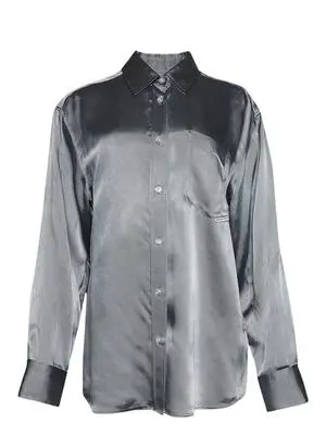 Alexander Wang Button-up Boyfriend Shirt - Blue