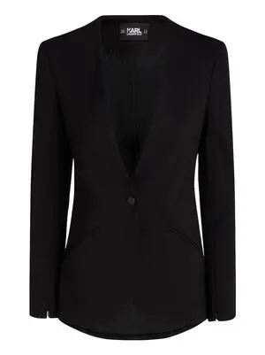 KARL LAGERFELD Karl Lagerfeld Collarless Single-Breasted Blazer
